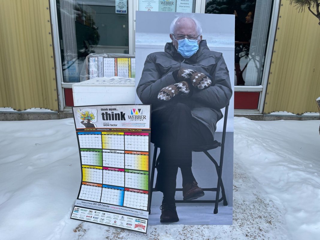 Snap a photo of yourself next to a cut-out of Bernie Sanders, in ...